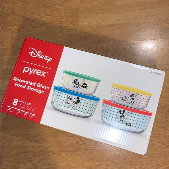 Pyrex | Kitchen | Nib Disney Mickey Mouse Pyrex 8 Piece Set | Poshmark